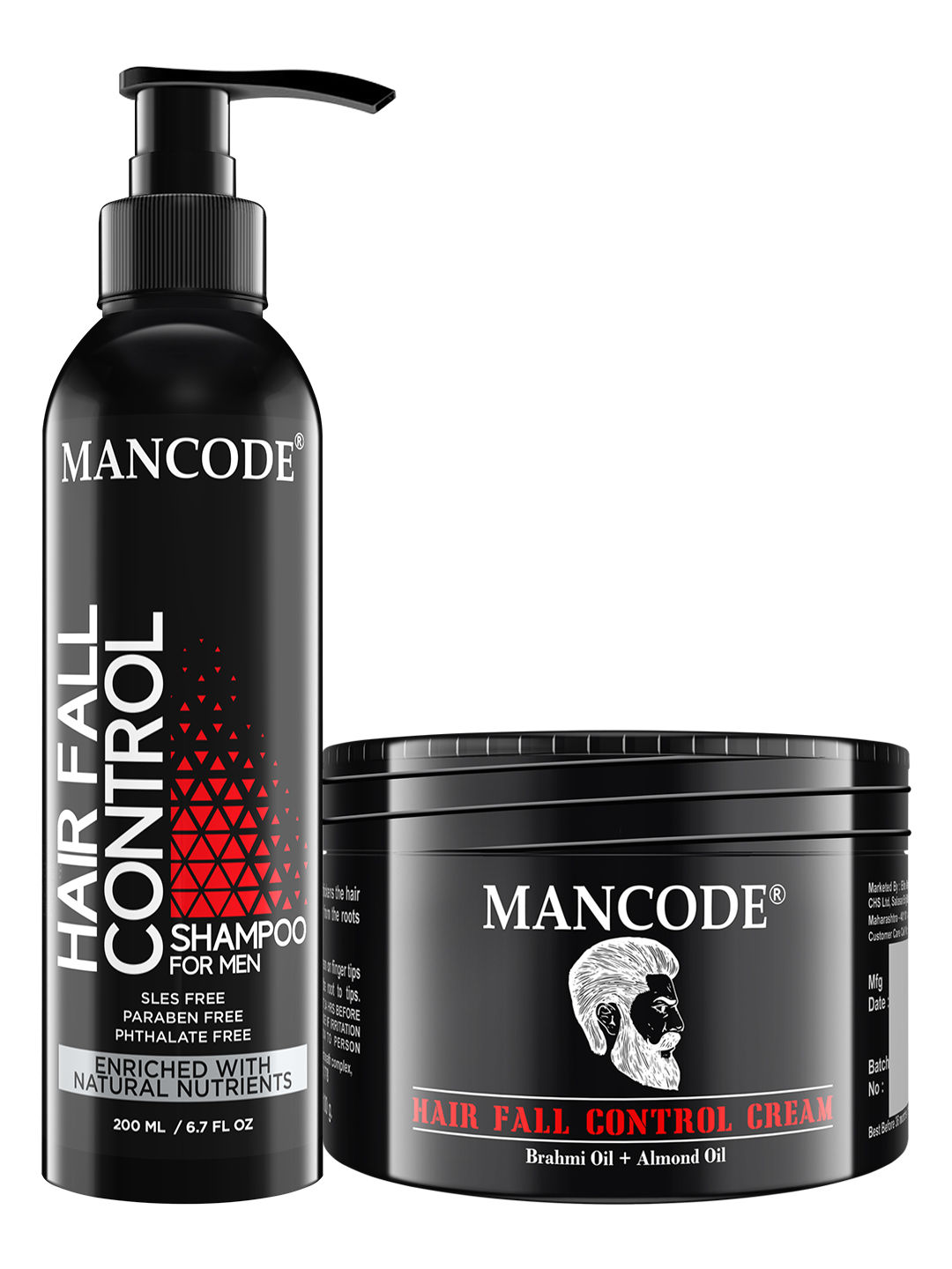 Mancode Hair fall Control Shampoo,200ml & Hair Fall Control cream,100gm ...