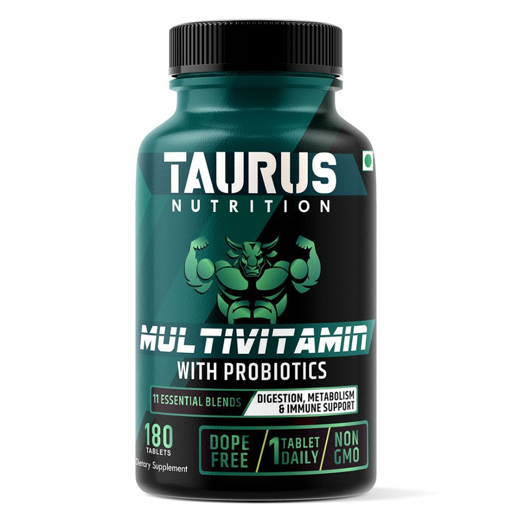 Taurus Nutrition Super Multivitamin with Probiotics – 11 Essential ...