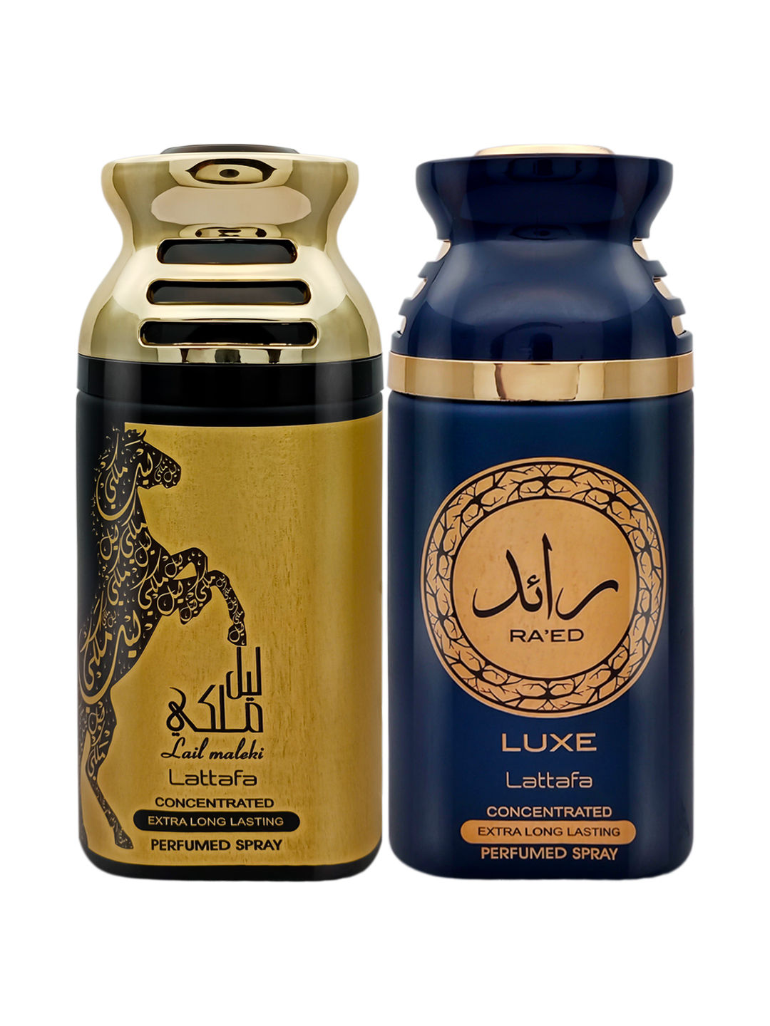 Lattafa Lail Maleki & Raeed Luxe Concentrated Deodorant, 250ml Each ...