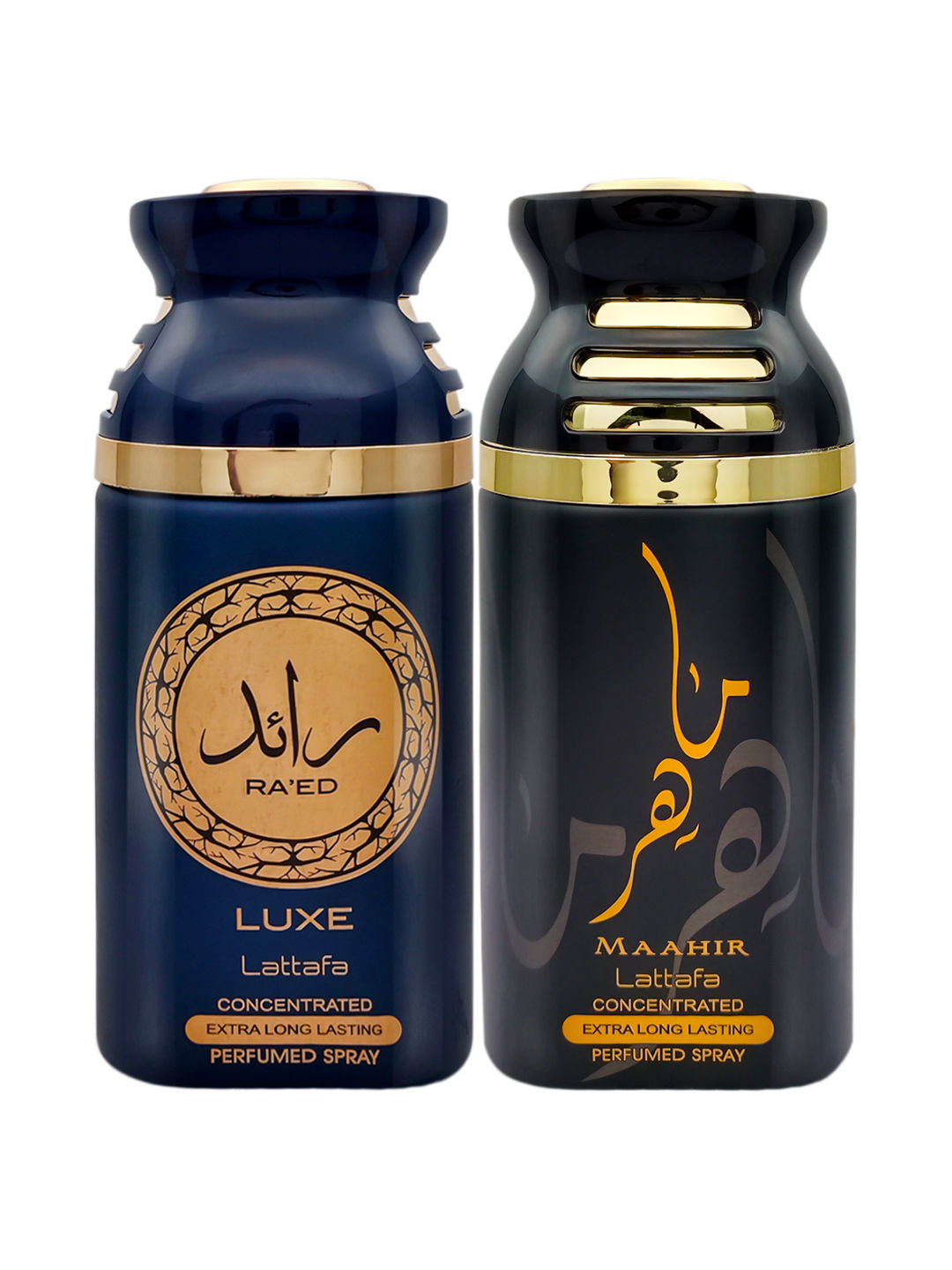 Lattafa Raeed Luxe & Maahir Gold Concentrated Deodorant, 250ml Each ...
