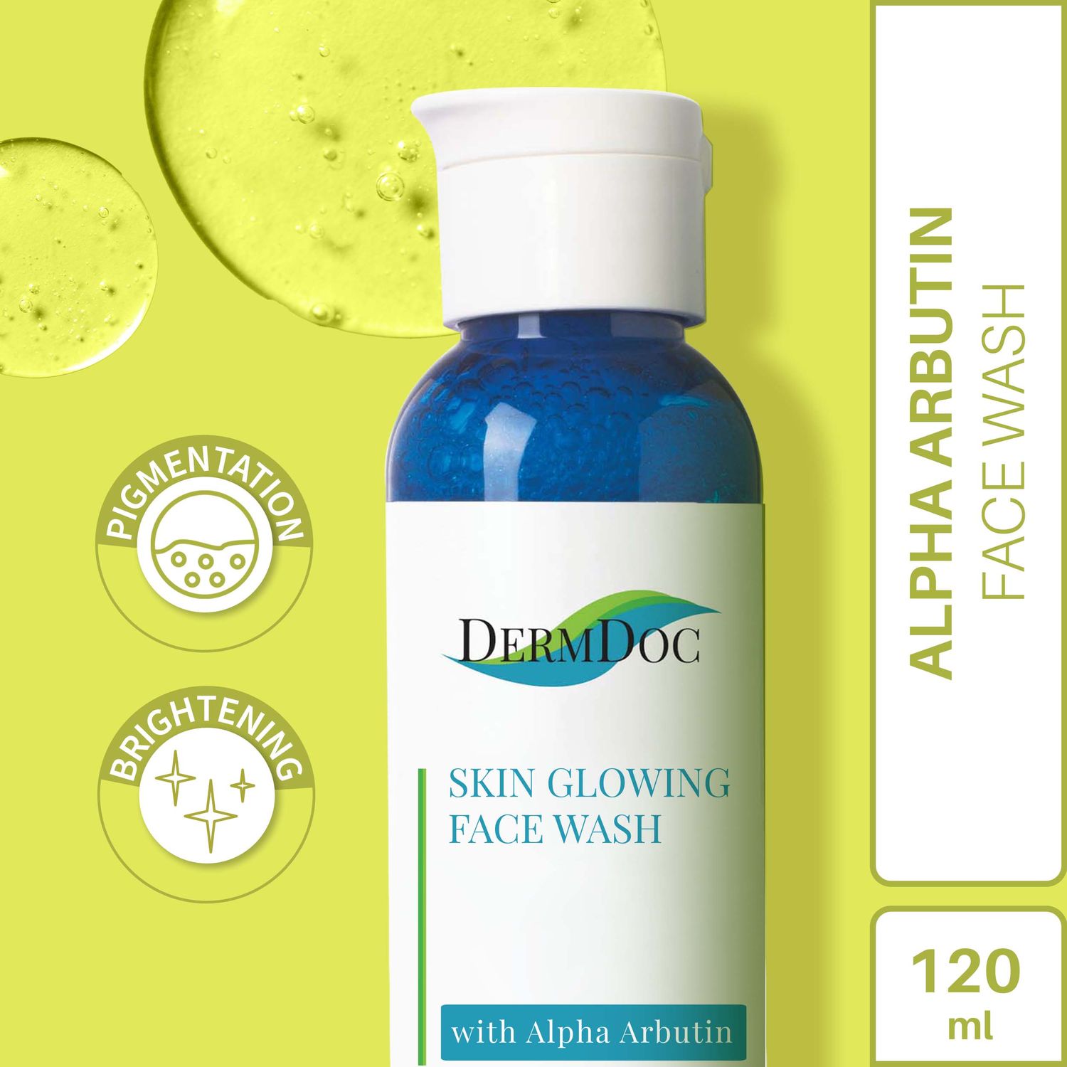 DermDoc Skin Glowing Face Wash with Alpha Arbutin (120 ml)