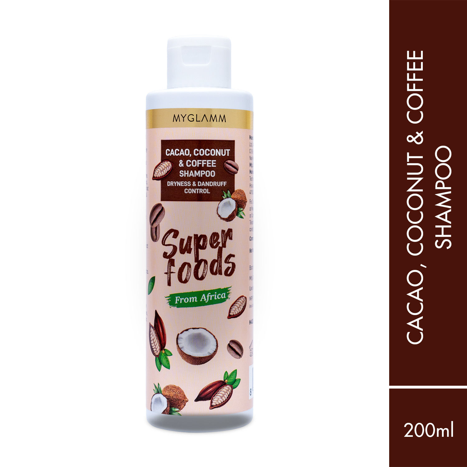 MyGlamm Super Foods Cacao Coconut & Coffee Shampoo (200 ml)