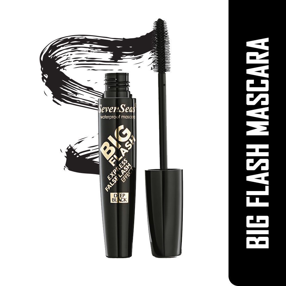 Seven Seas Big Flash Eye Mascara Smudge & Water Proof Deep Black (5ML)