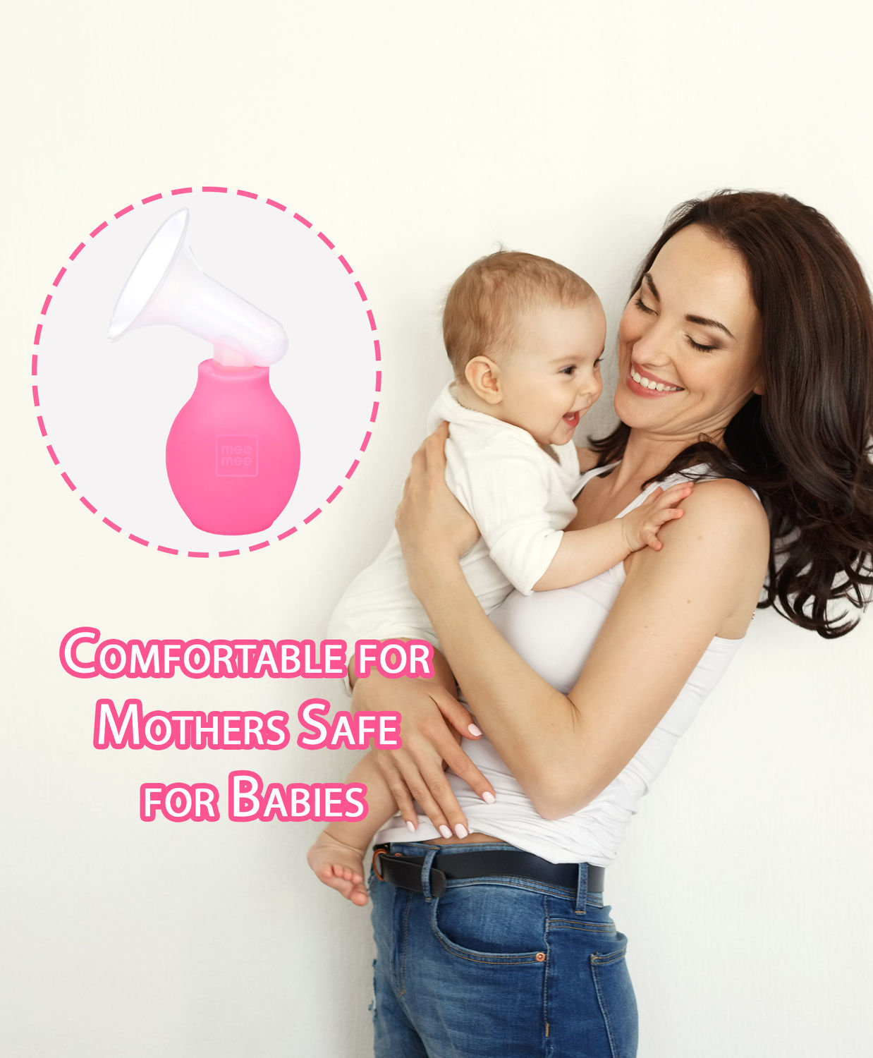 Mee Mee Compact Breast Pump (Pink)