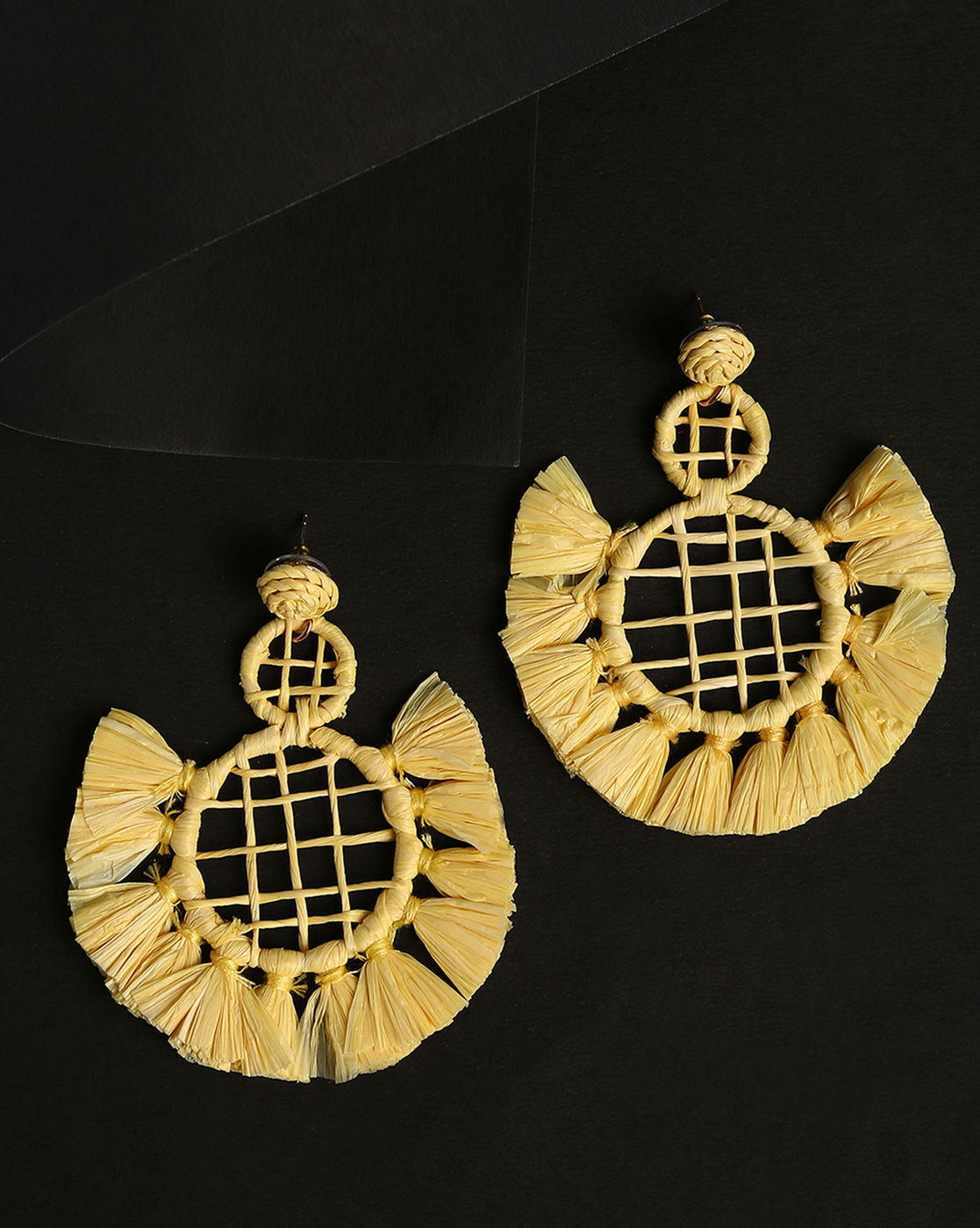 SOHI Raffia Boho Studs