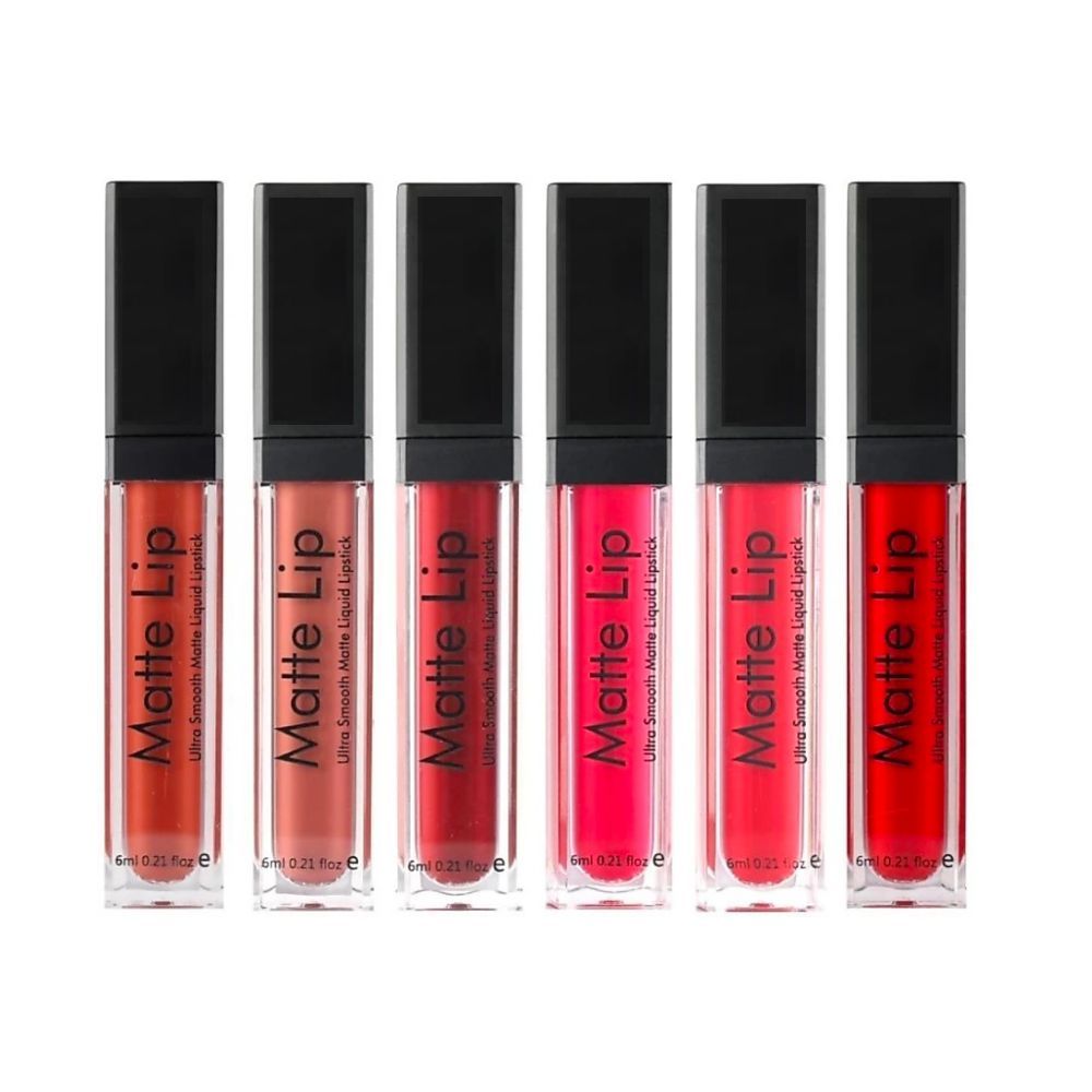 Pack of 6 Multicolor Professional Long Stay Matte Lip Color