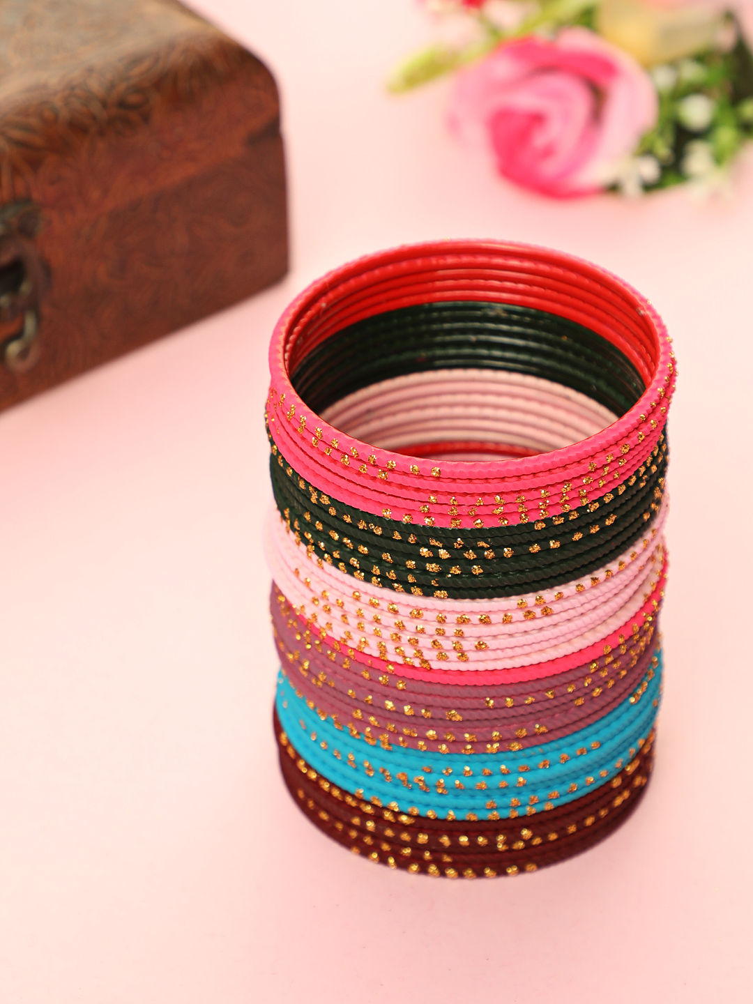 Set Of 24 Solid Handcrafted Bangles