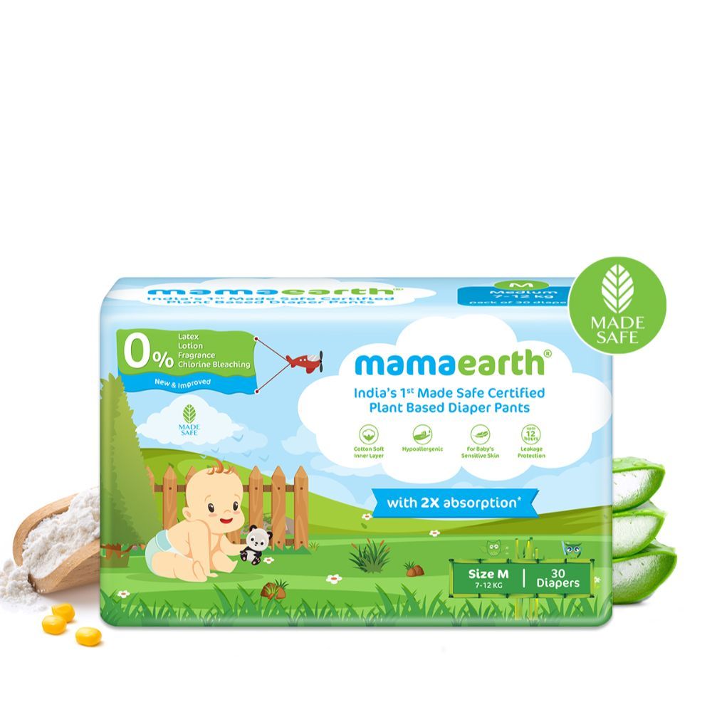Mamaearth Plant-Based Diaper Pants for Babies – 7-12 kg (Size M - 30 ...