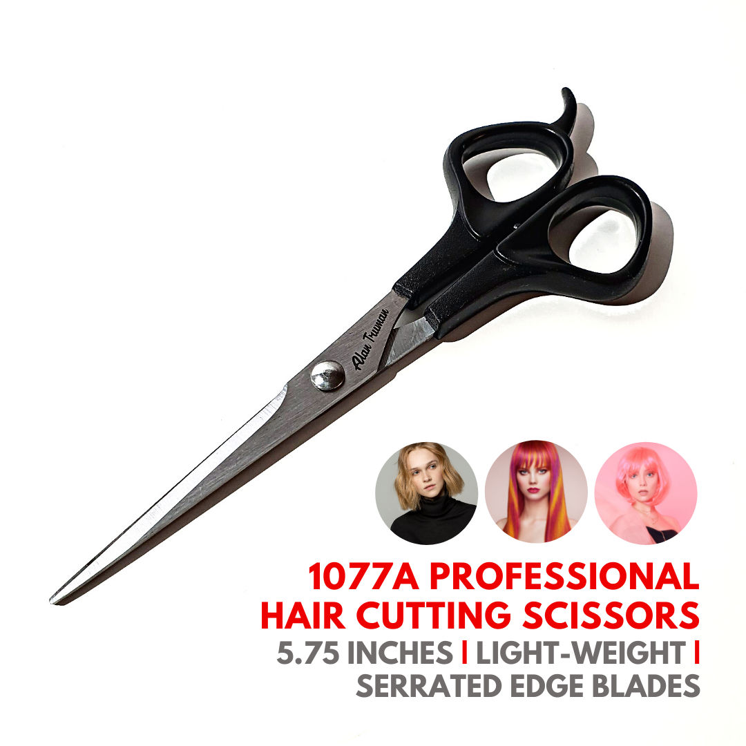 Alan Truman 1077A Wide Blade Plastic Handle Cutting Scissors(5.5 inches)