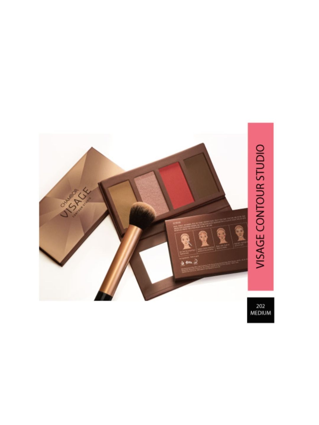 Chambor Visage Contour Studio Face Palette Make up - Medium – 18gm