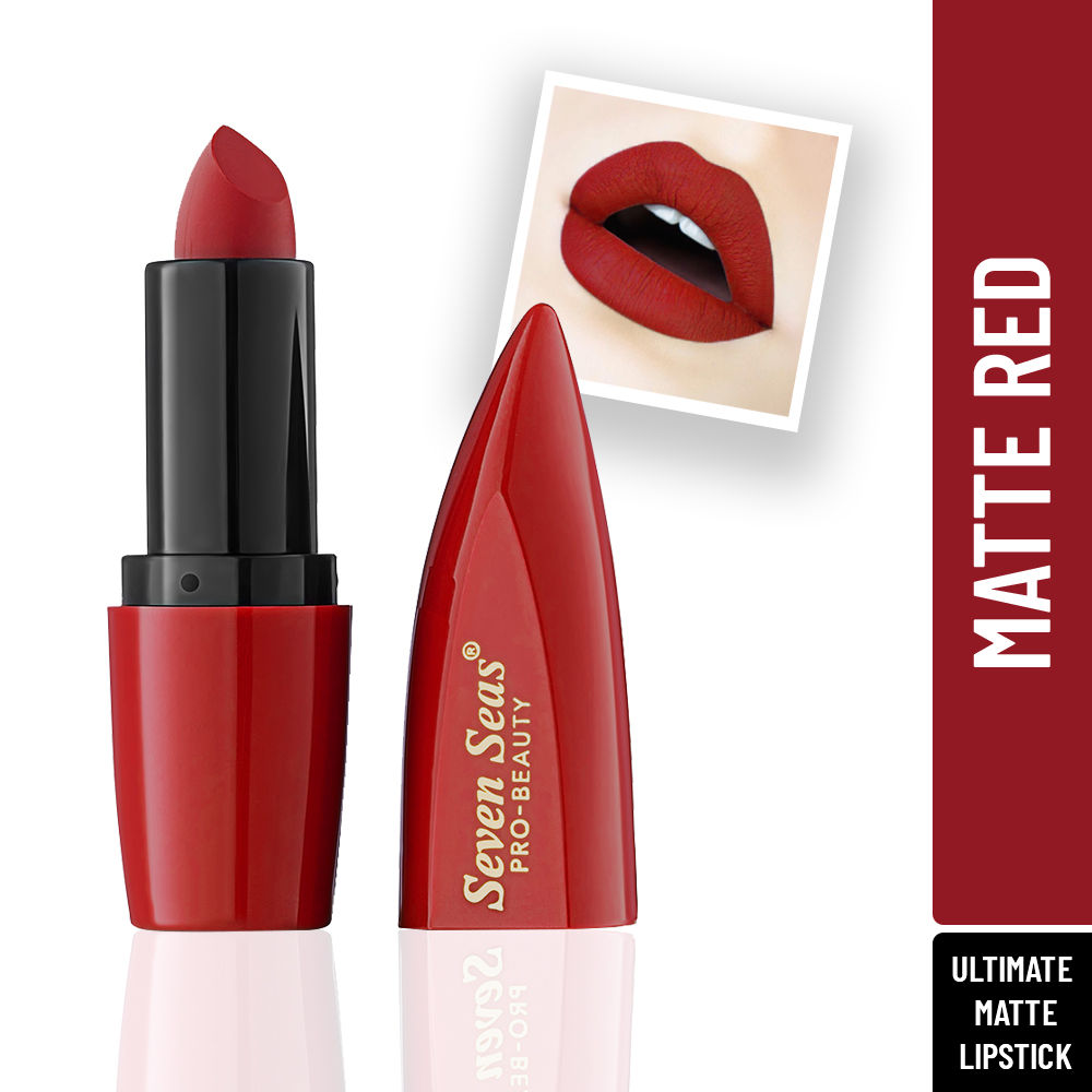 Seven Seas Ultimate Matte Lipstick (Matte Red) 3.8G