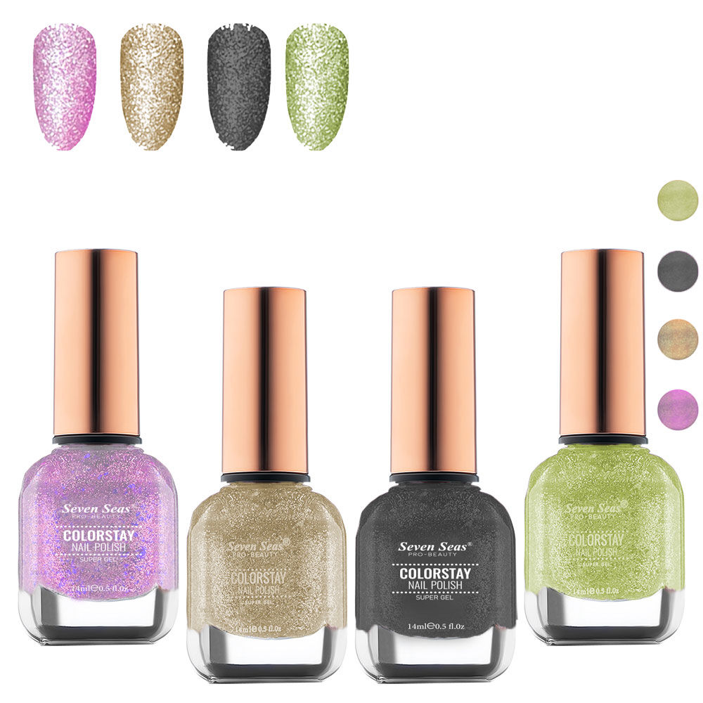 Seven Seas Color Stay Nail Paint Combo (Pack Of 4)