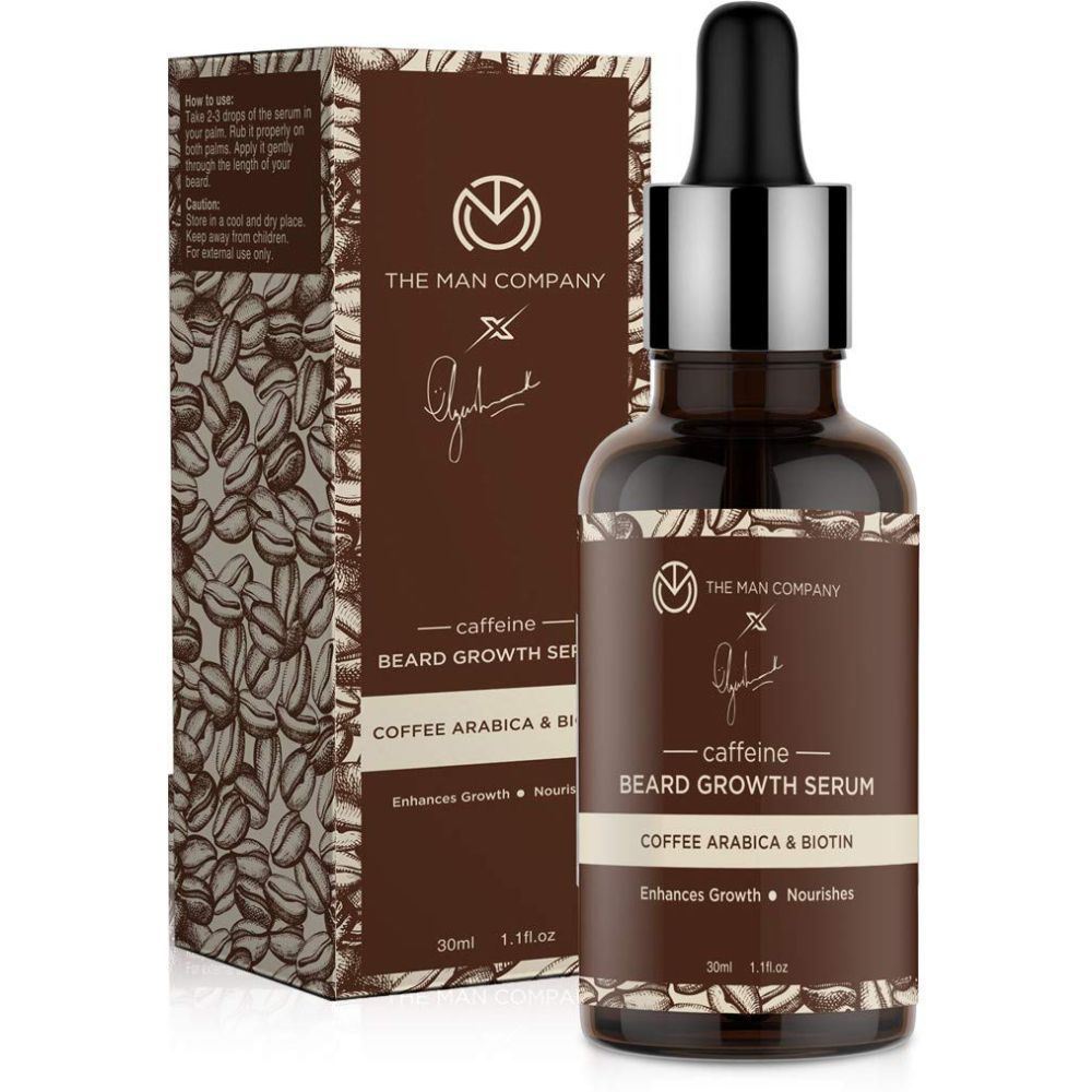The Man Company Caffeine Beard Growth Serum | Beard Growth, Nourishment ...