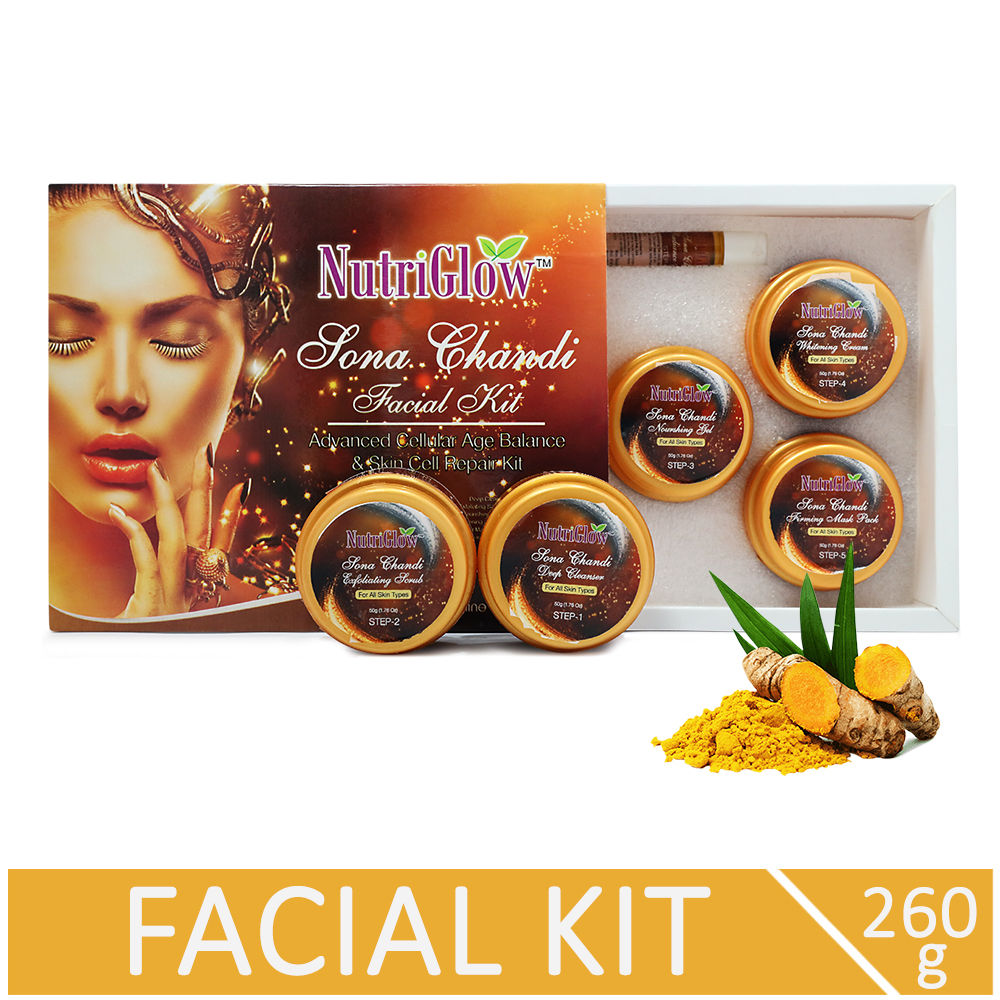 NutriGlow Sona Chandi Facial Kit for Advanced Cellular Age Balance ...