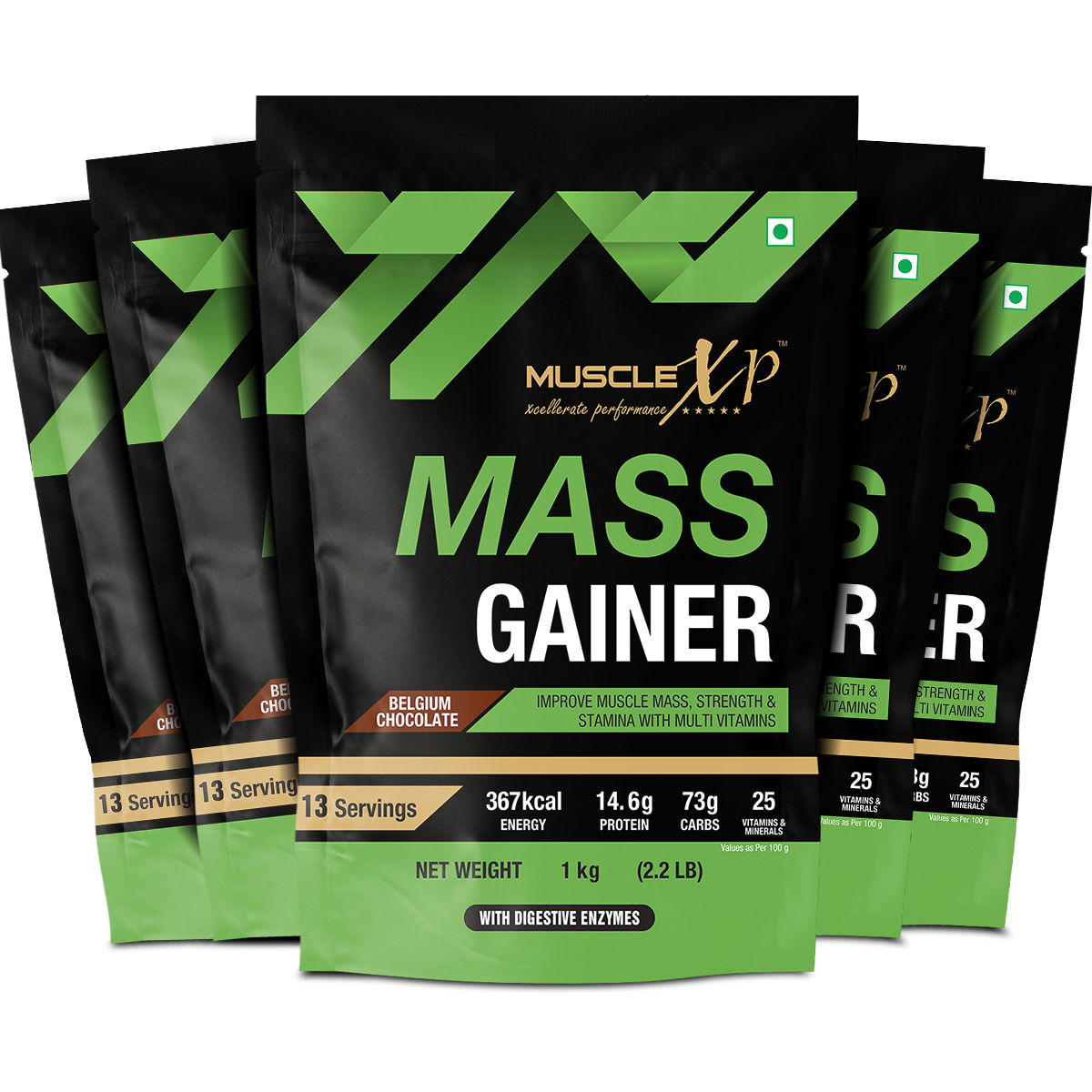MuscleXP Mass Gainer With 25 Vitamins and Minerals, Lean Whey Protein ...