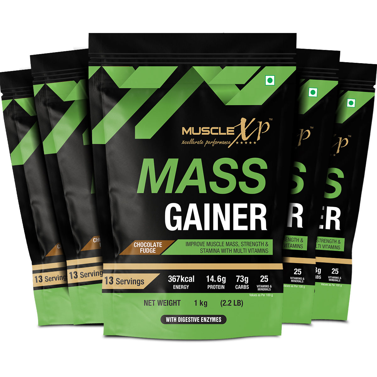 MuscleXP Mass Gainer With 25 Vitamins and Minerals, Lean Whey Protein ...