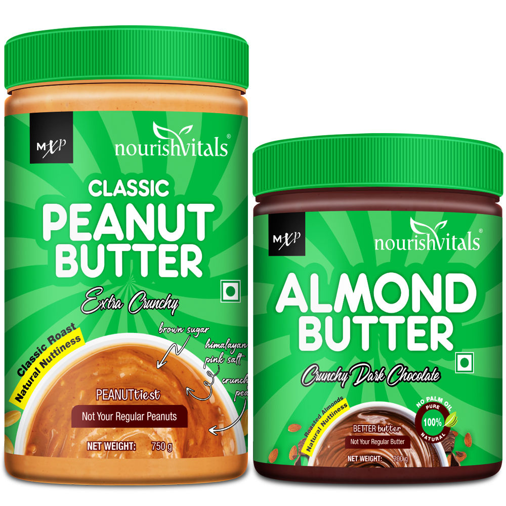 NourishVitals Irresistibly Tasty Combo | Classic Peanut Butter (Extra ...