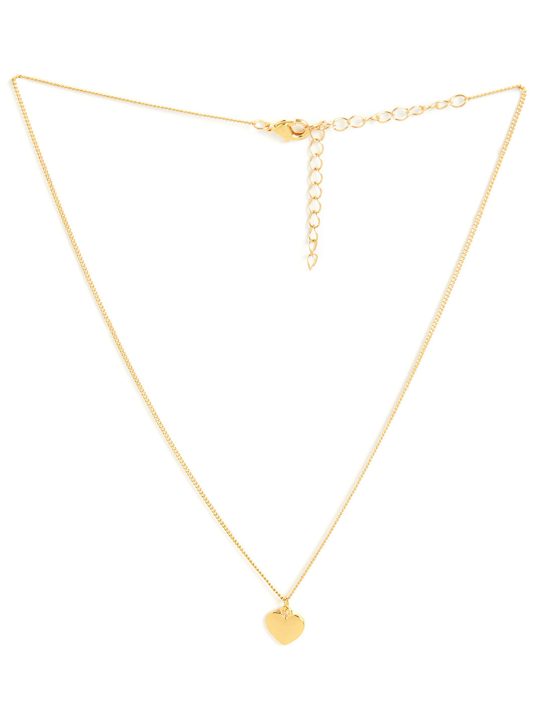 Lilly & Sparkle Gold Toned Chain With Heart Pendant
