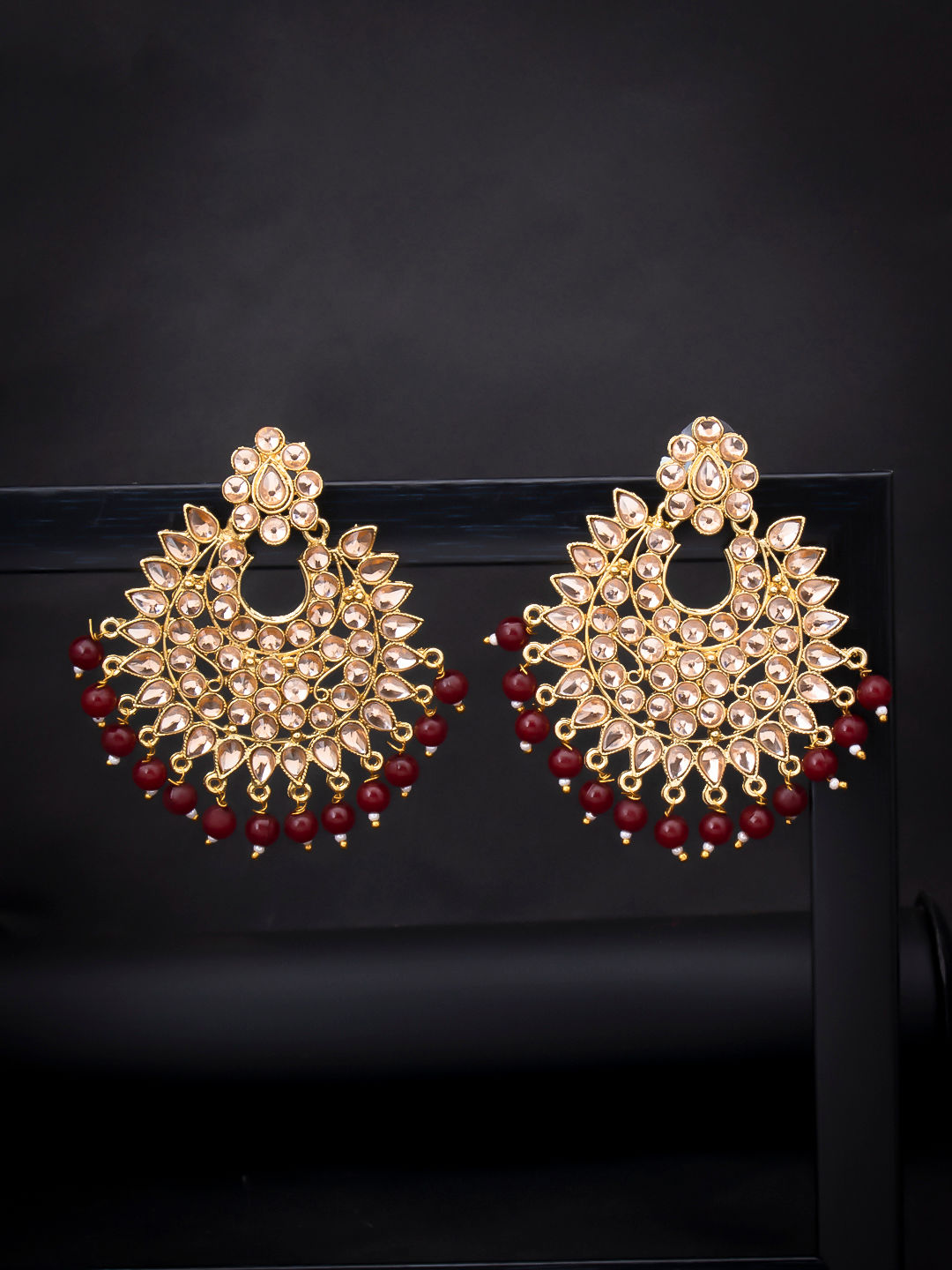 Sukkhi Marquise LCT Gold Plated Pearl Chandbali Earring Set for Women