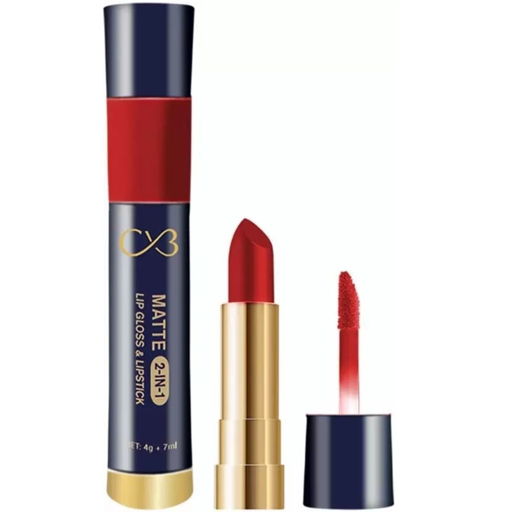 CVB Matte 2-In-1 Lip Gloss & Lipstick Velvet Trendy C50-A05