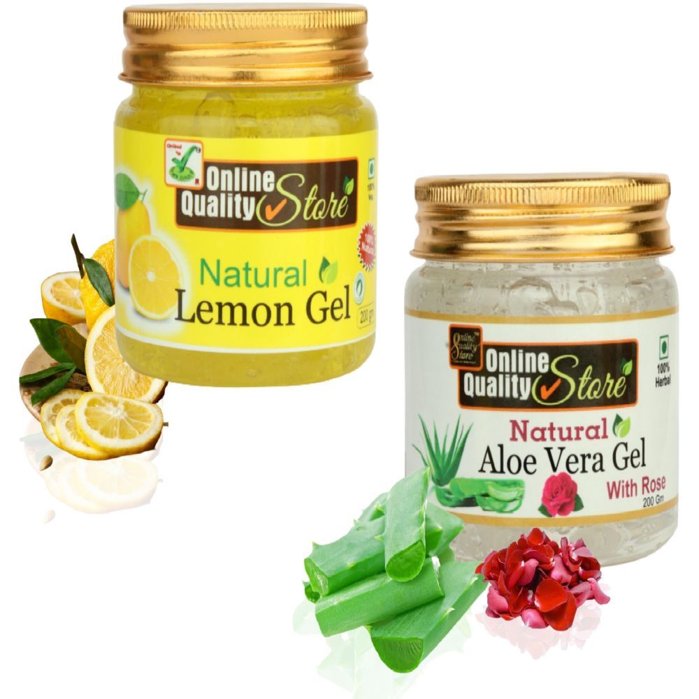 Online Quality Store Organic Alovera Gel Pure White Transparent + Lemon ...