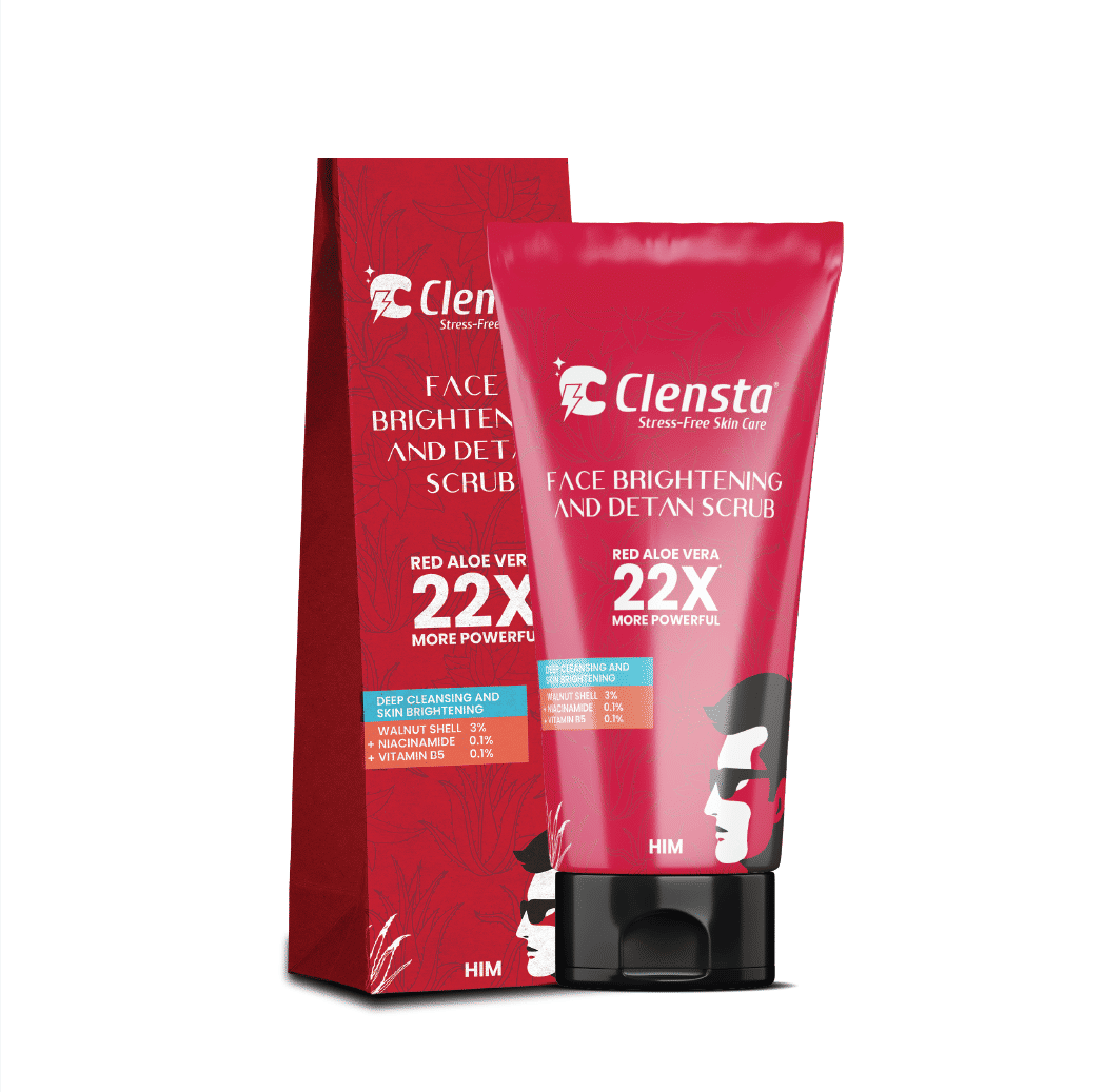Clensta Face Brightening & Detan Scrub With 3% Walnut Shell | Remove ...
