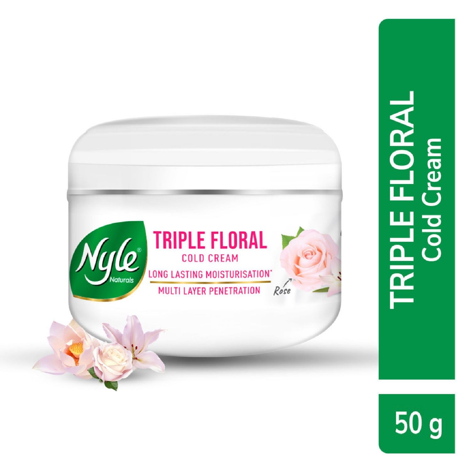 Nyle Naturals Triple Floral Cold Cream for Long Lasting Moisturization ...