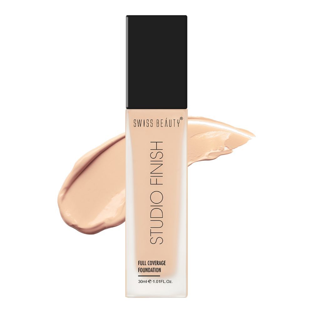 Swiss Beauty Studio Finish Full Coverage Foundation - IVORY ROSE - 1 ...