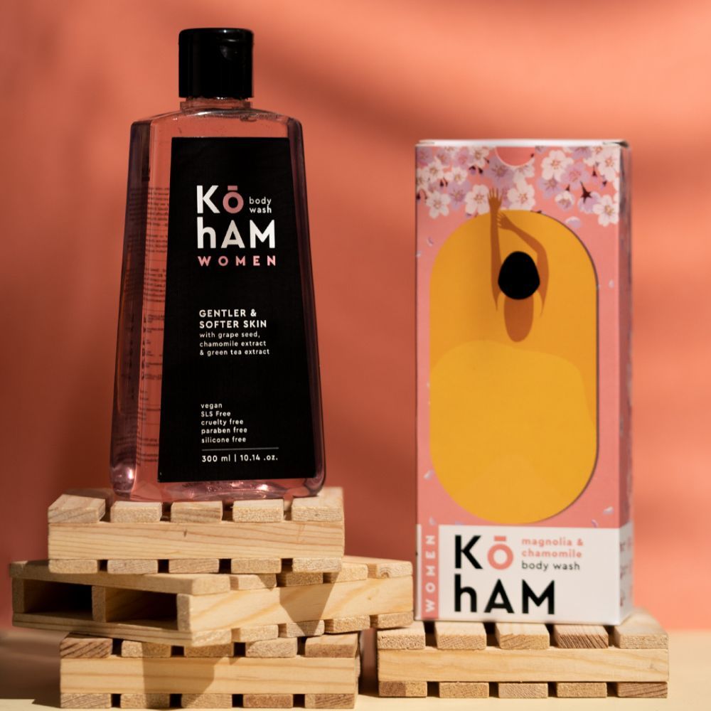 Koham Magnolia and Chamomile Bodywash For Women, Sensualising Fragrance with a Skin Calming ...