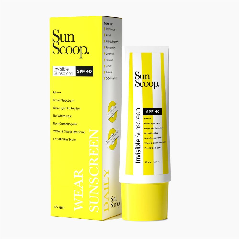 SunScoop Invisible Sunscreen | SPF 40 | For all skin types | Ultra ...