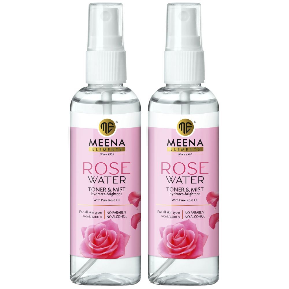 MEENA ELEMENTS Rose Water Facial Toner & Mist For All Skin Type 100 ML ...
