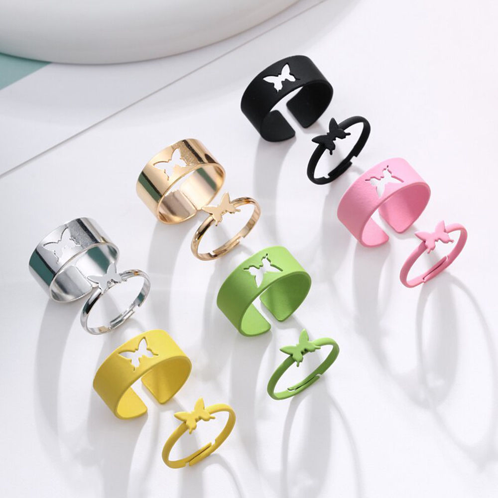 Jewels Galaxy Set Of 12 Gold-Plated Adjustable Finger Ring