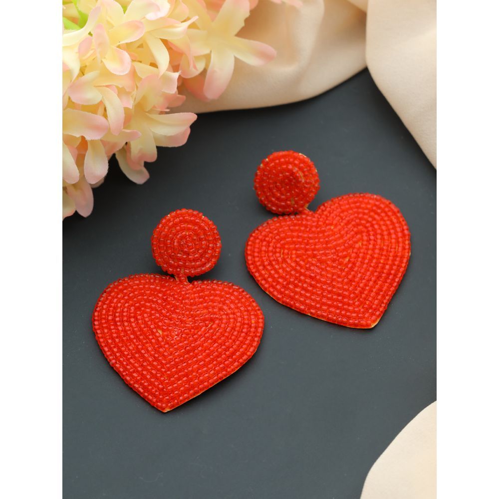 Jazz And Sizzle Handwoven Beads & Red Heart Shaped Contemporary Design ...