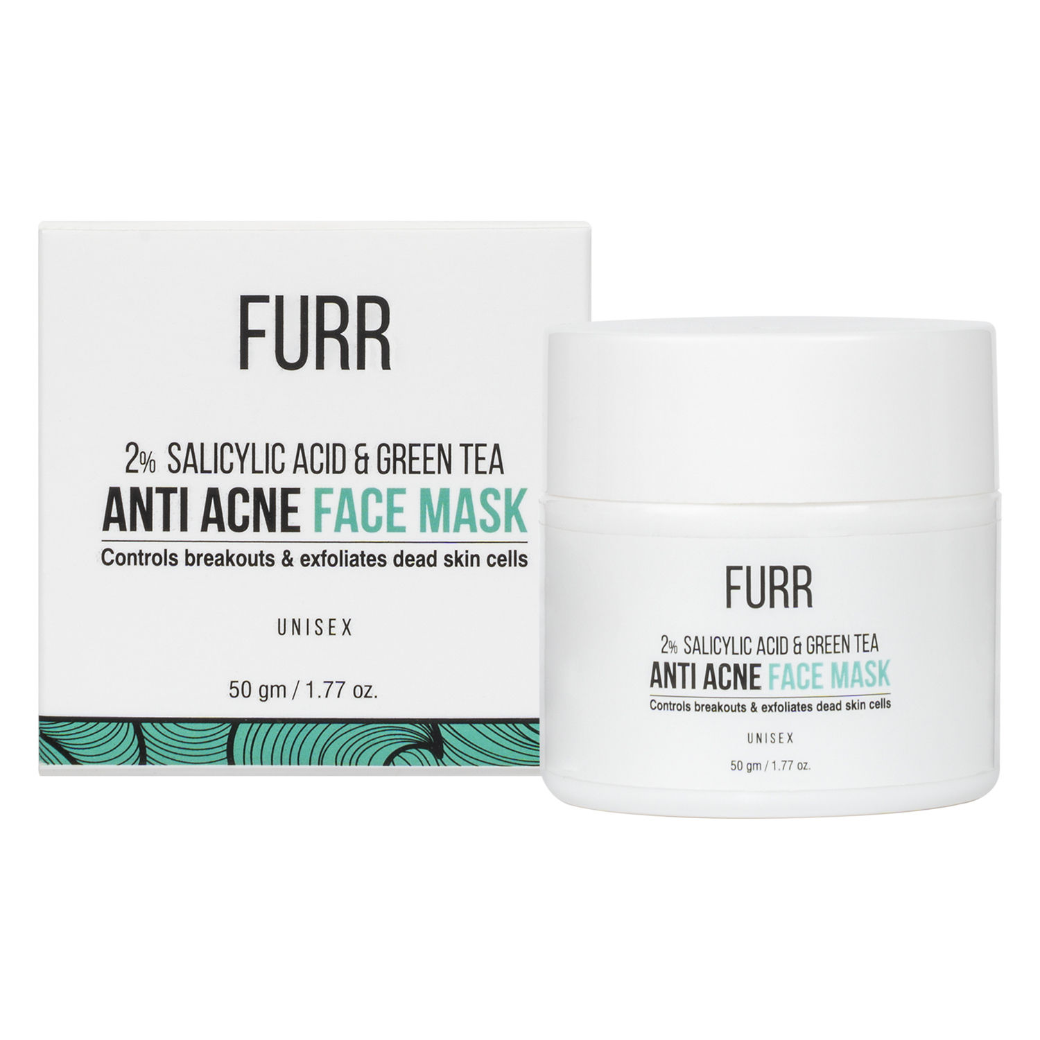 FURR 2% Salicylic Acid & Green Tea Anti Acne Face Mask