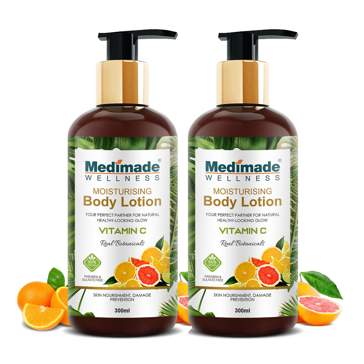 Medimade Vitamin C Moisturising Body Lotion - 300 ml X 2 ( Pack of 2 )