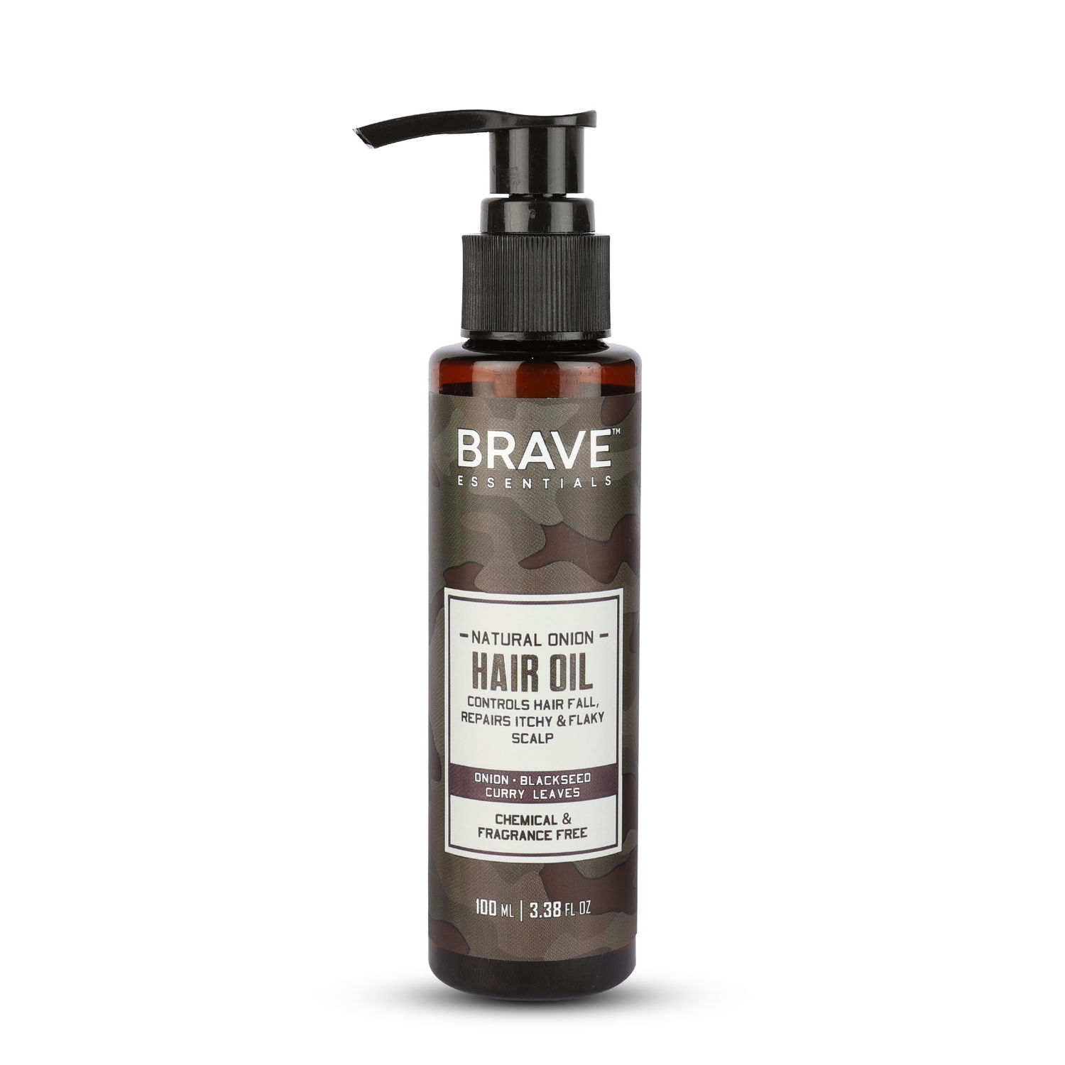 Brave Essentials Natural Onion Hair Oil | 100 ml | Controls Hair Fall ...