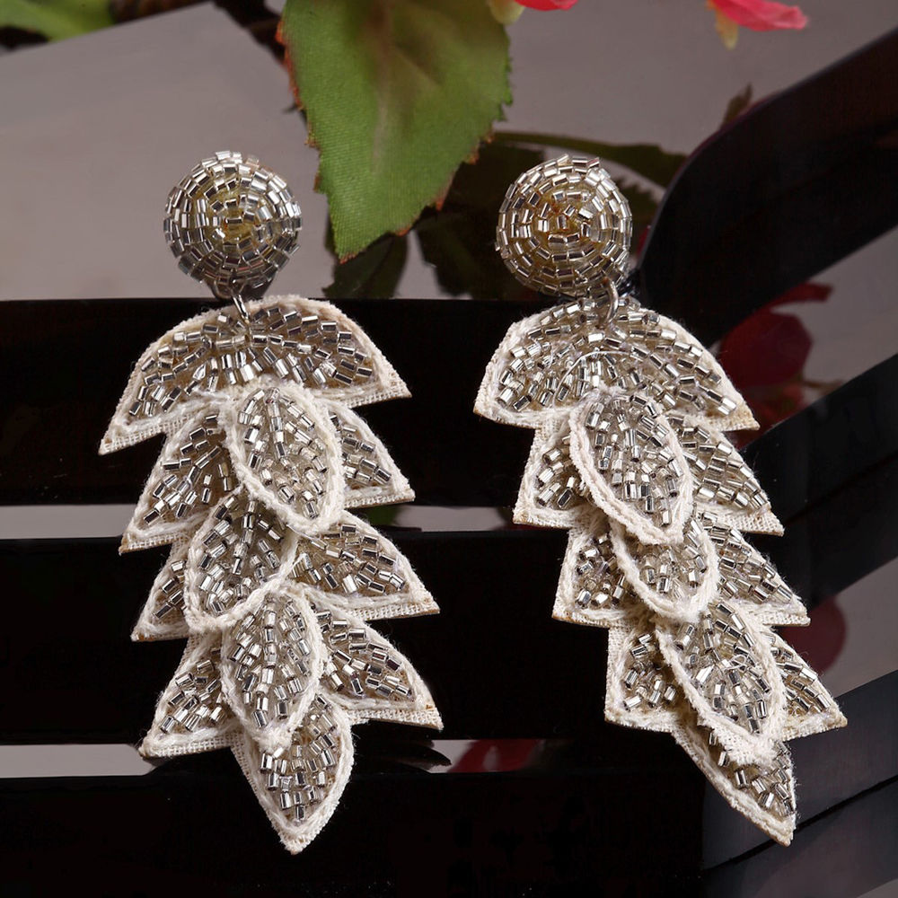 Moedbuille Glass Beads Studded Embroidered Contemporary Design ...