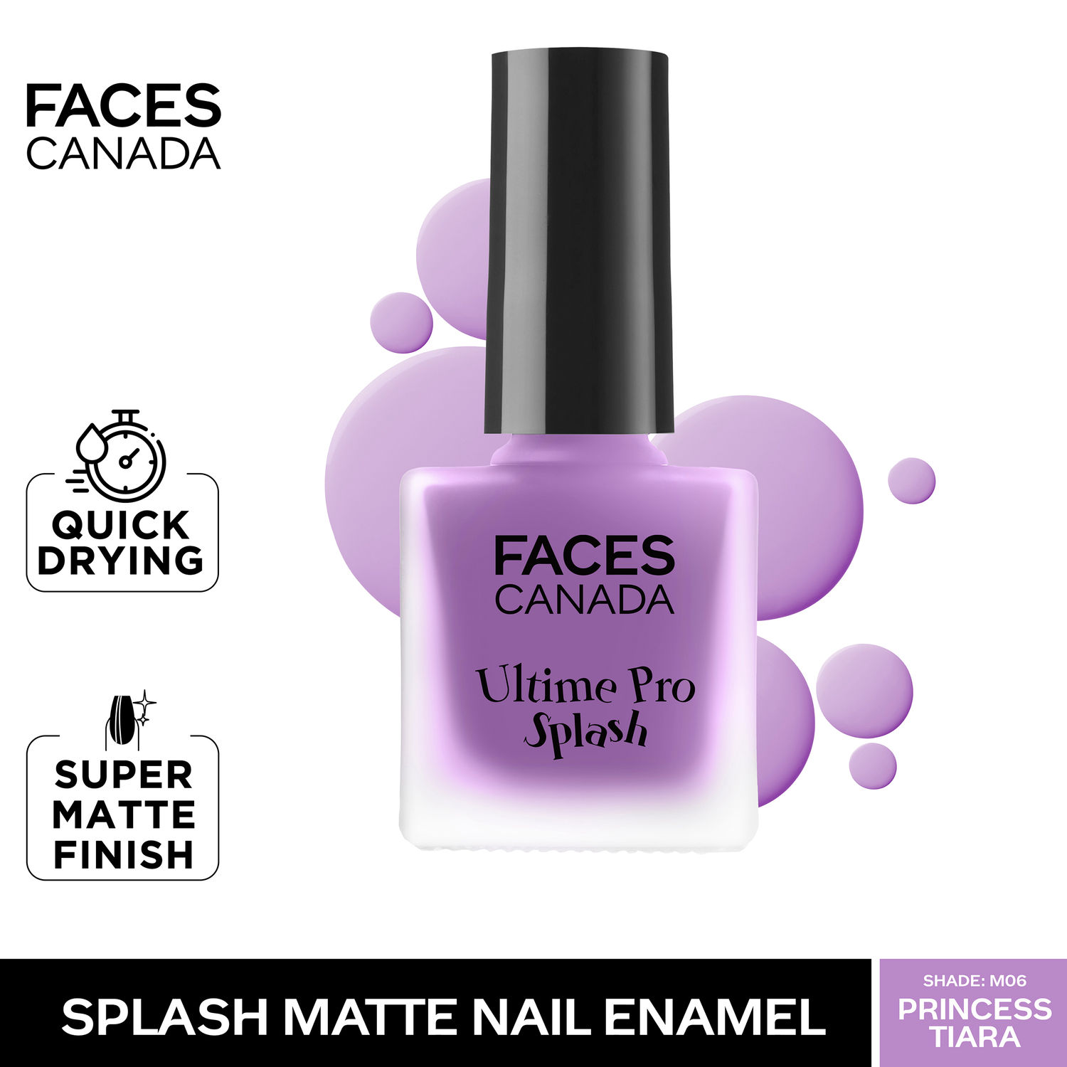 Faces Canada Ultime Pro Splash Matte Nail Enamel Princess M06