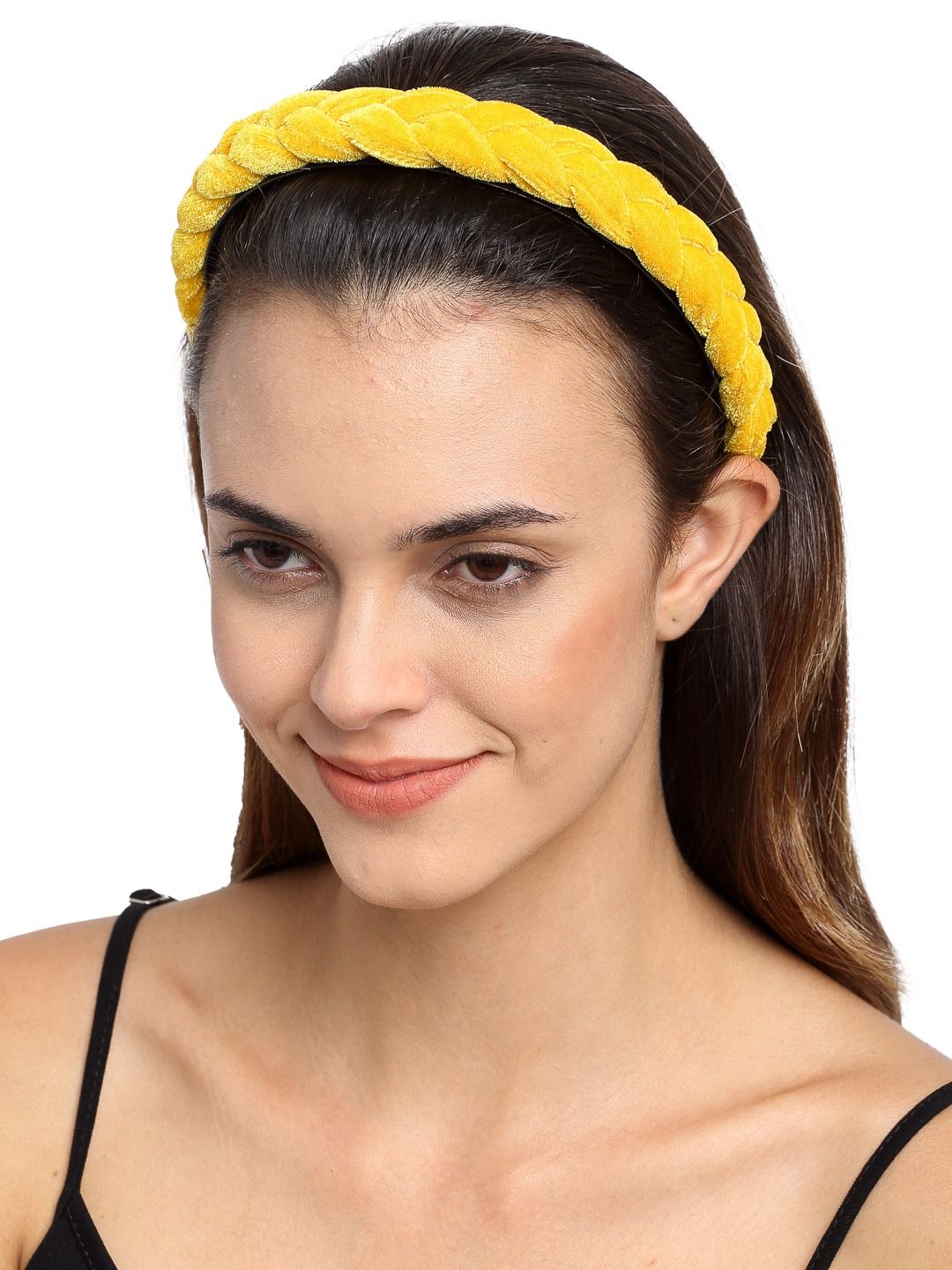 YouBella Yellow Layered Hairband