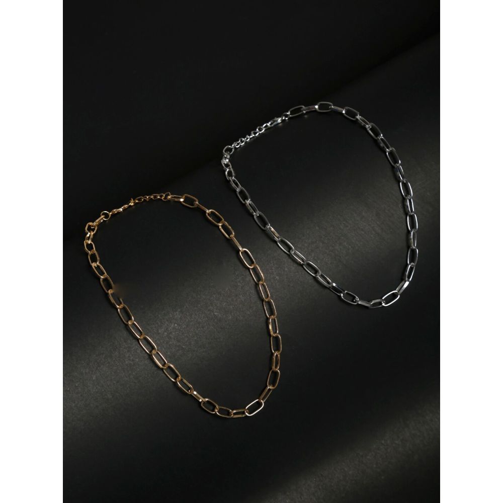 YouBella Women Set of 2 Gold-Toned & Silver-Toned Alloy Gold-Plated ...