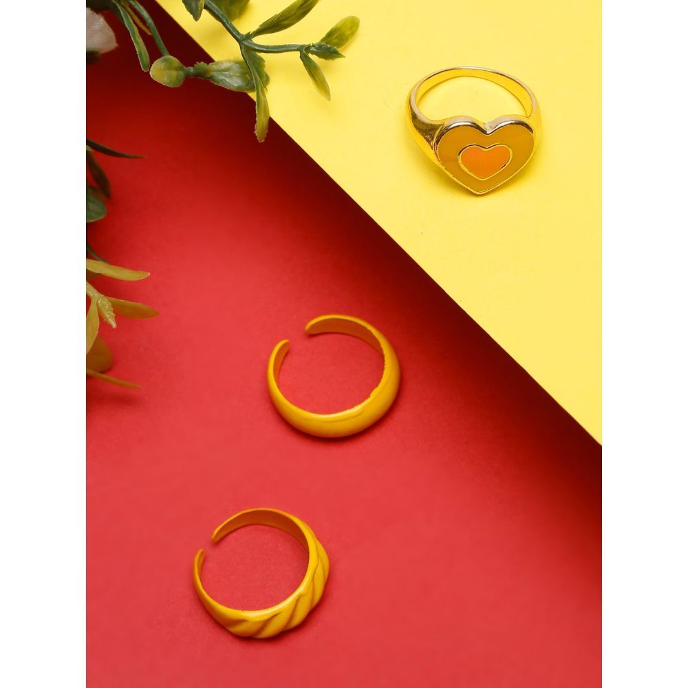 YouBella Set Of 3 Finger Rings