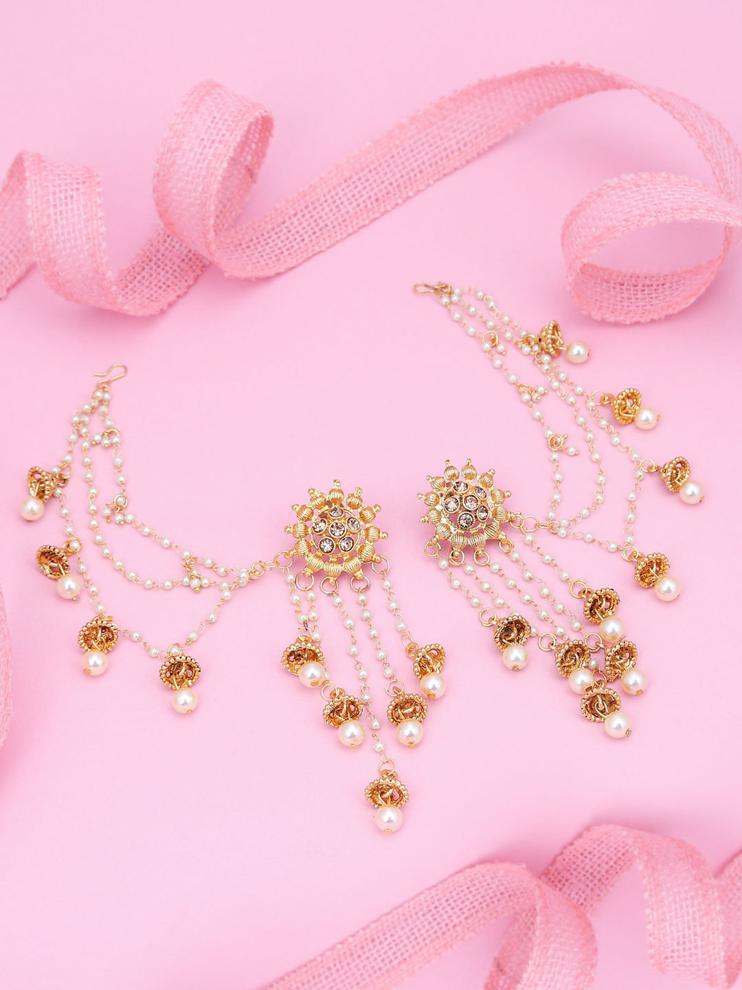 Sukkhi Ethnic Gold Plated Bahubali Inspired Long Chain Jhumki Earrings ...