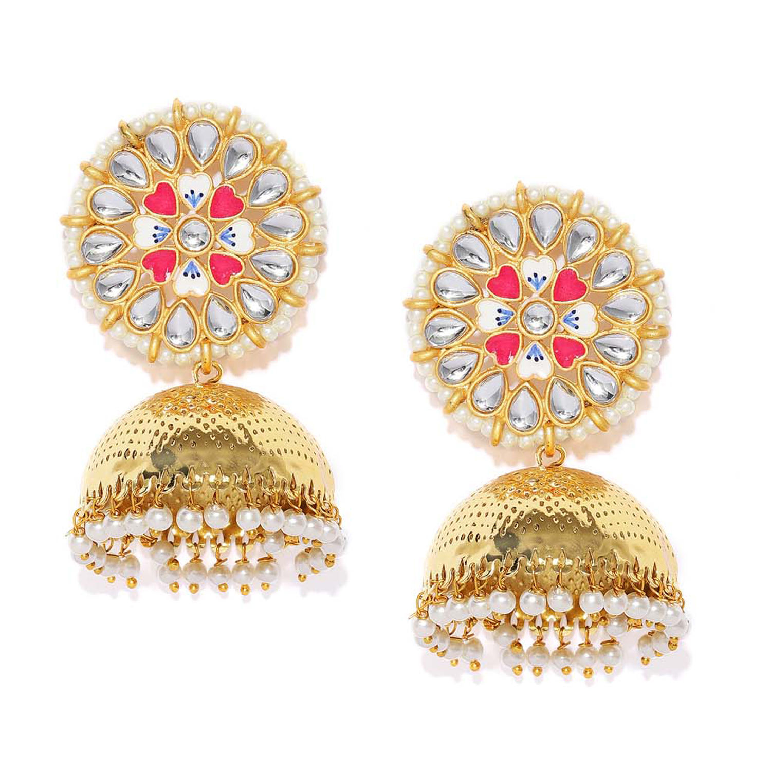 Sukkhi Splendid Kundan Gold Plated Pearl Jhumki Earring for Women Sukkhi Splendid Kundan Gold Plated Pearl Jhumki Earring for Women
