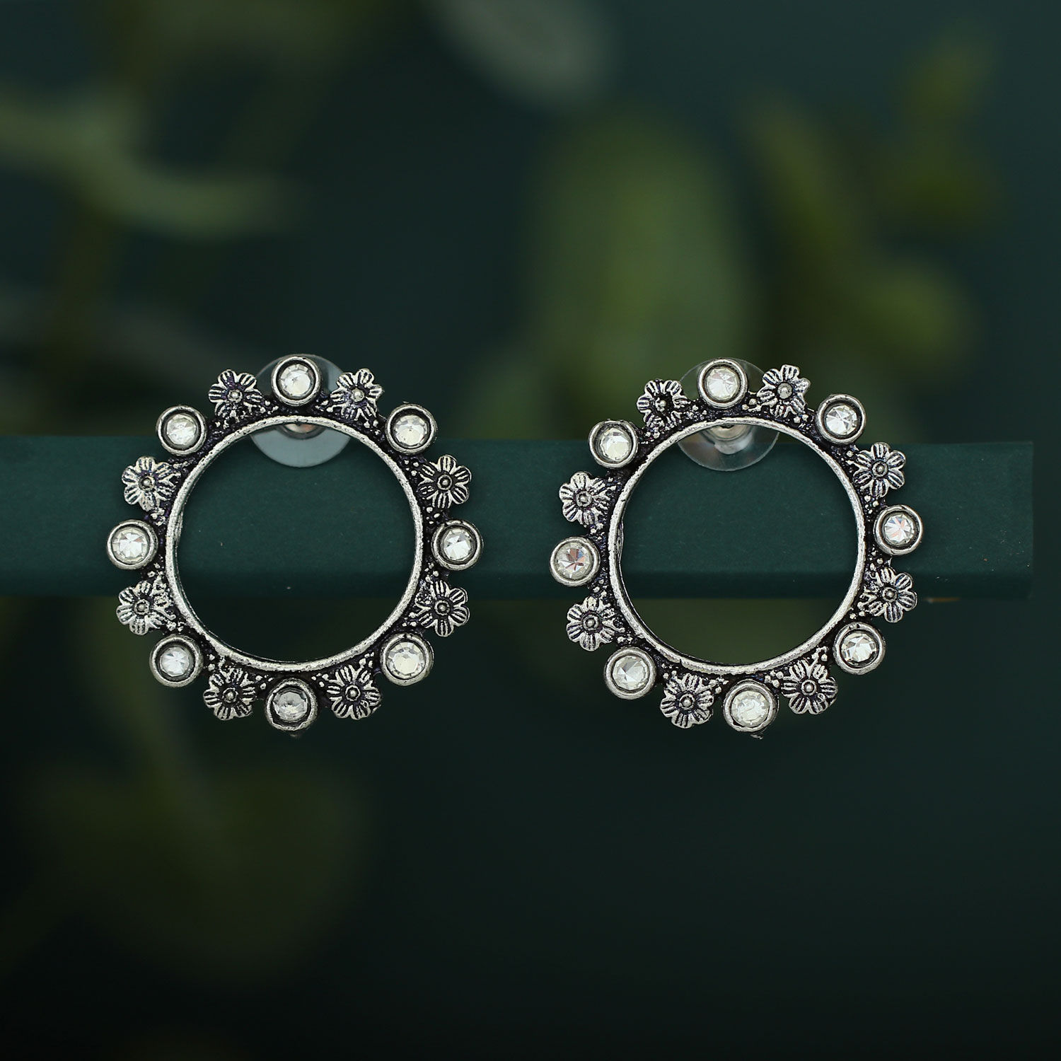 Sukkhi Exotic Oxidised Floral Stud Earring For Women
