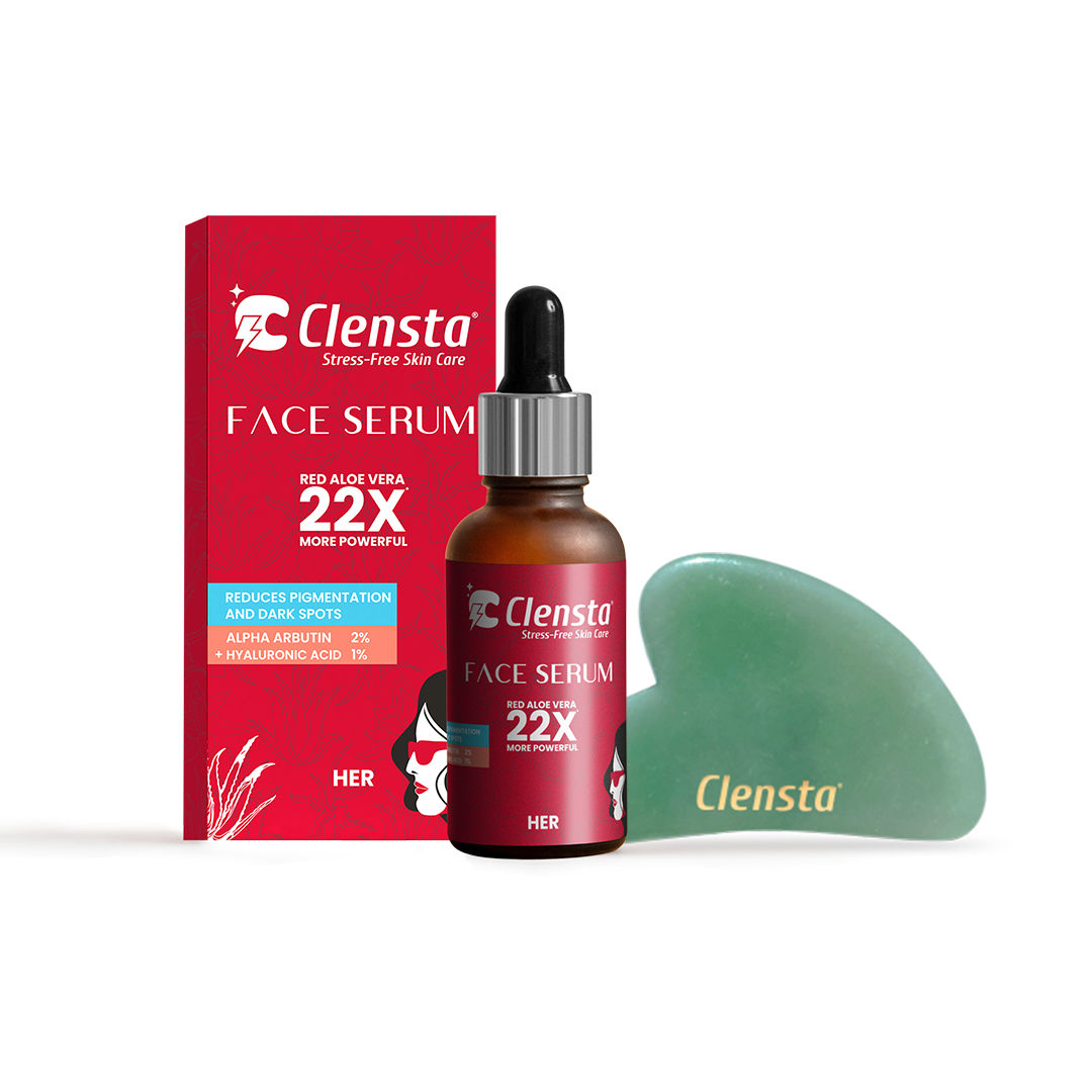 Clensta Get rid of double chin Pack for Women | Clensta Face Serum With ...