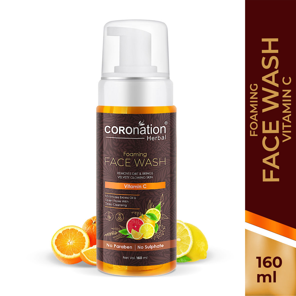 COROnation Herbal Vitamin C Foaming Face Wash - 160 ml