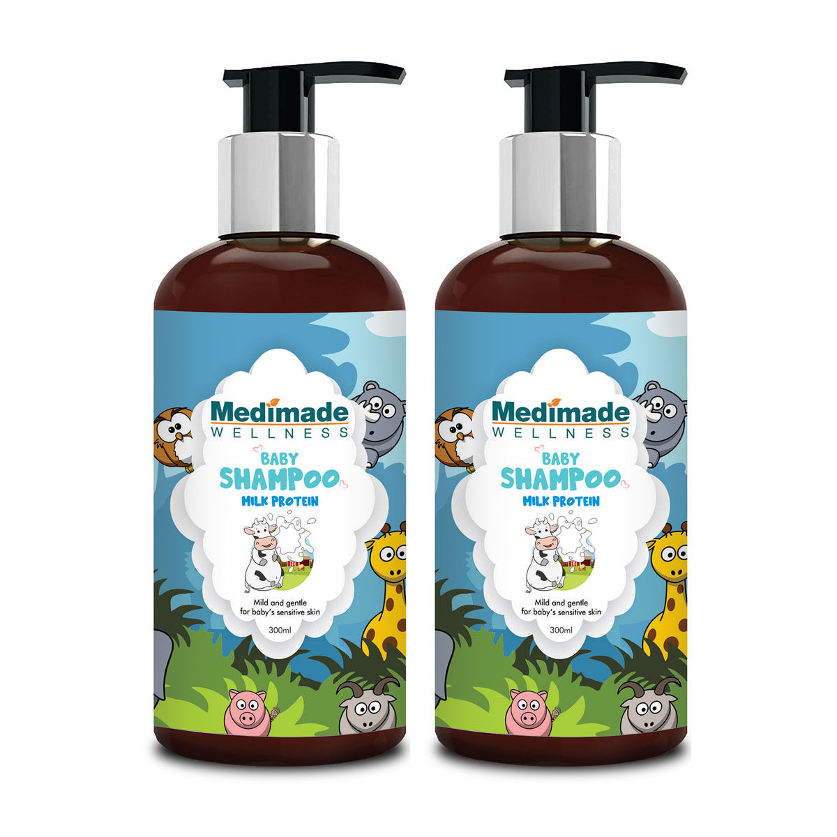 Medimade Baby Shampoo Milk Protien - 300 ml X 2 ( Pack of 2 )