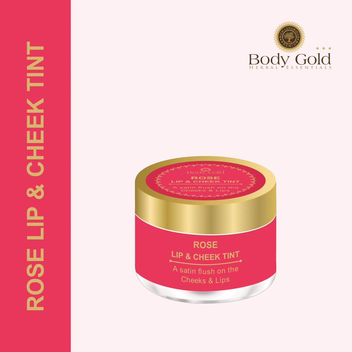 Body Gold Rose - Lip and Cheek Tint let's allow your lip to glow 15m