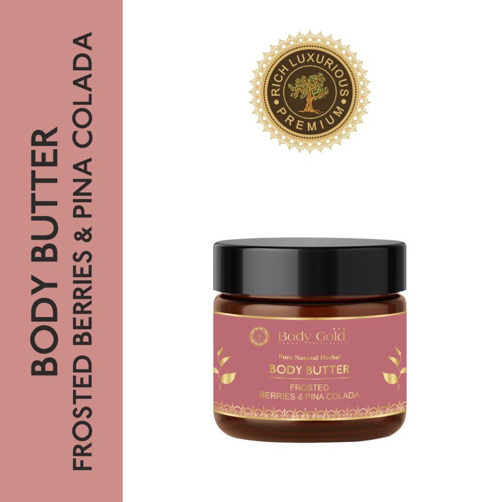 Body Gold Body Butter Cream - Frosted Berries & Pina Colada 100gm (Body ...