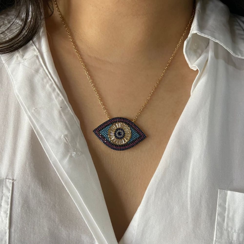 Mozaati Rim Evil Eye Pendant